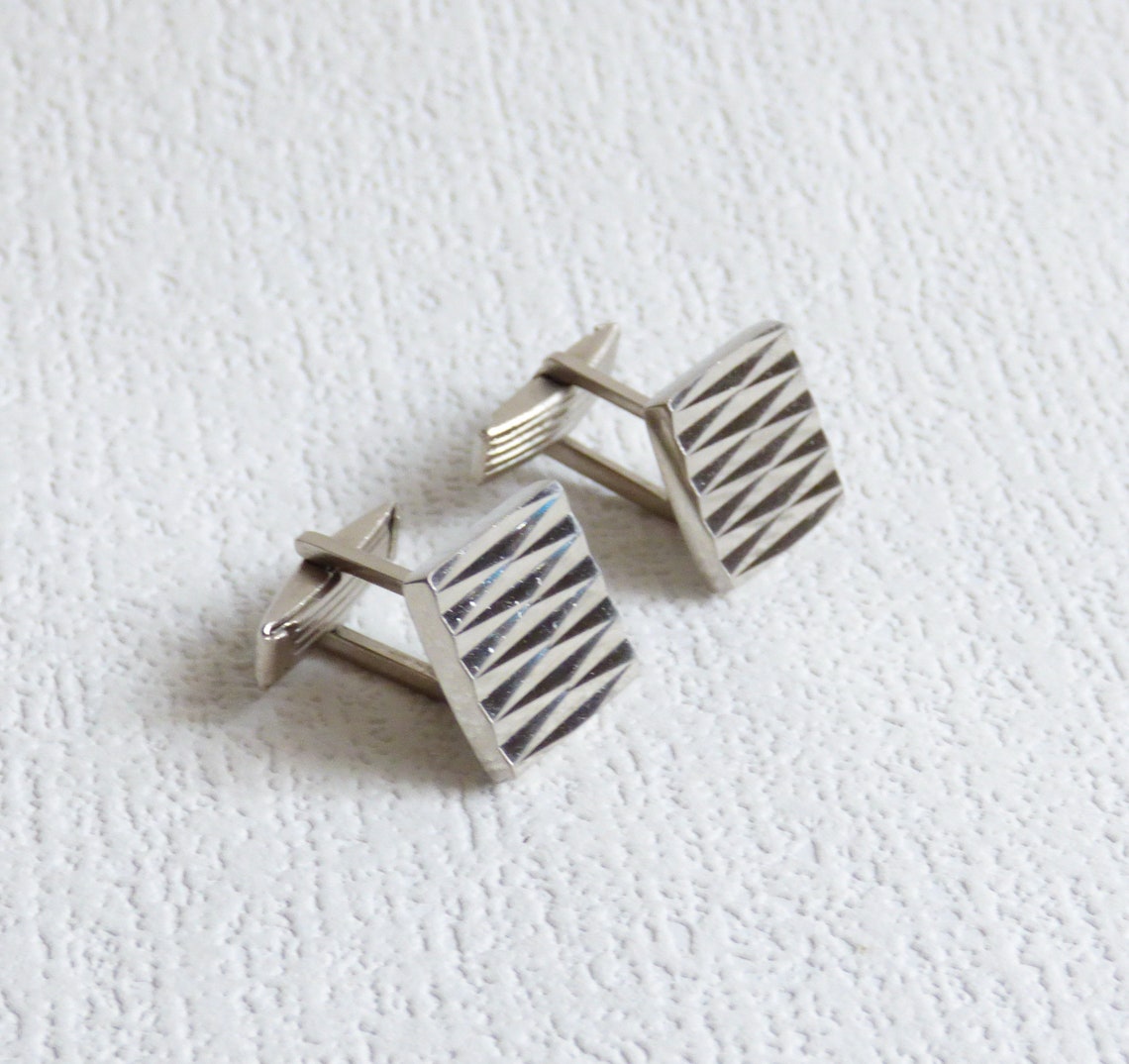Soviet Cufflinks Vintage Silver Square Cufflinks Russian | Etsy