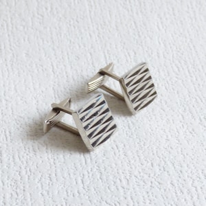 Soviet Cufflinks Vintage Silver Square Cufflinks Russian Cufflinks Gift ...