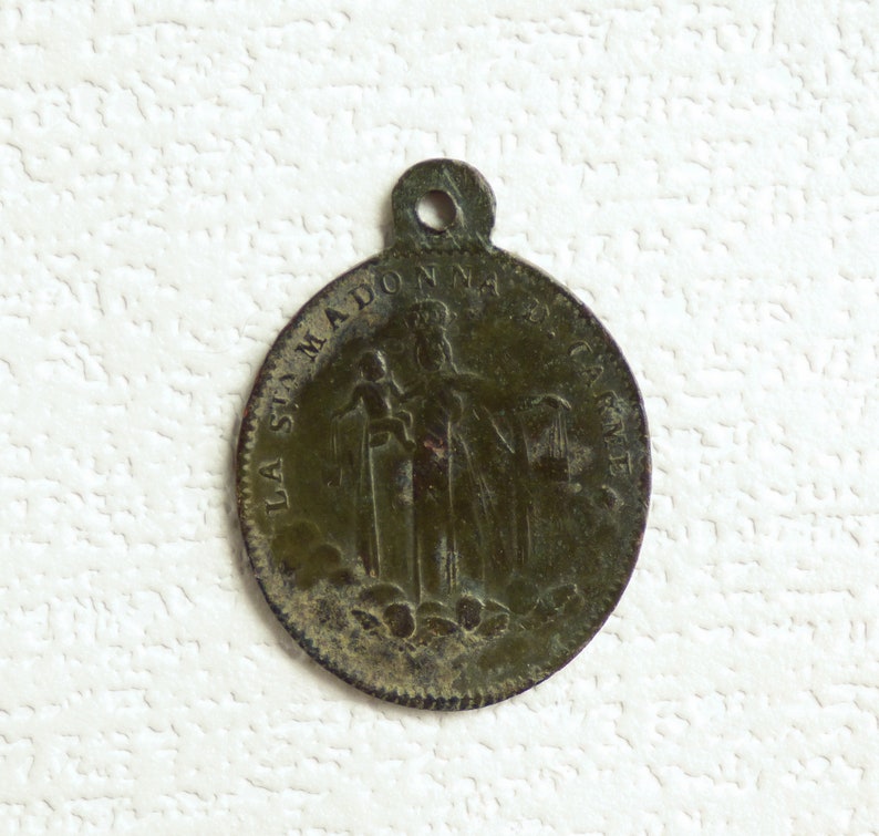 Antique Bronze Catholic Medal St Anthony Religious Vintage Our - Etsy