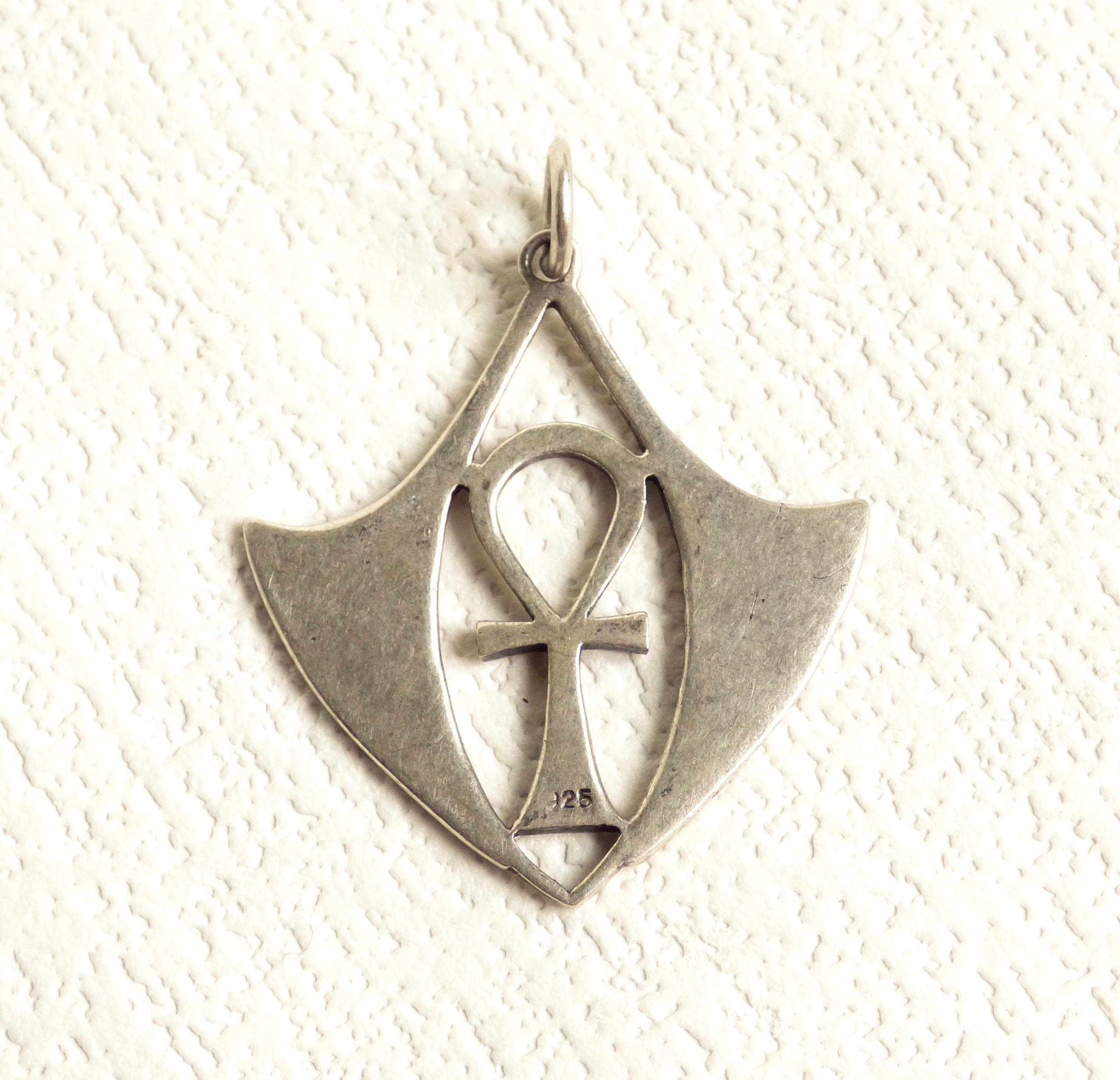 Vintage Large Ankh Pendant Sterling Silver Ankh With Wings - Etsy Norway