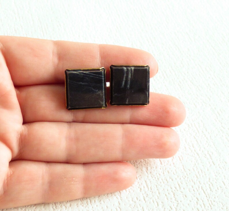 Soviet Cufflincs With Natural Stone Agate Vintage Cufflinks | Etsy