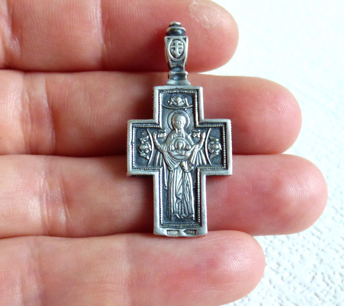 Rare! Vintage Sterling Silver Cross Religious Pendant Charm Silver ...