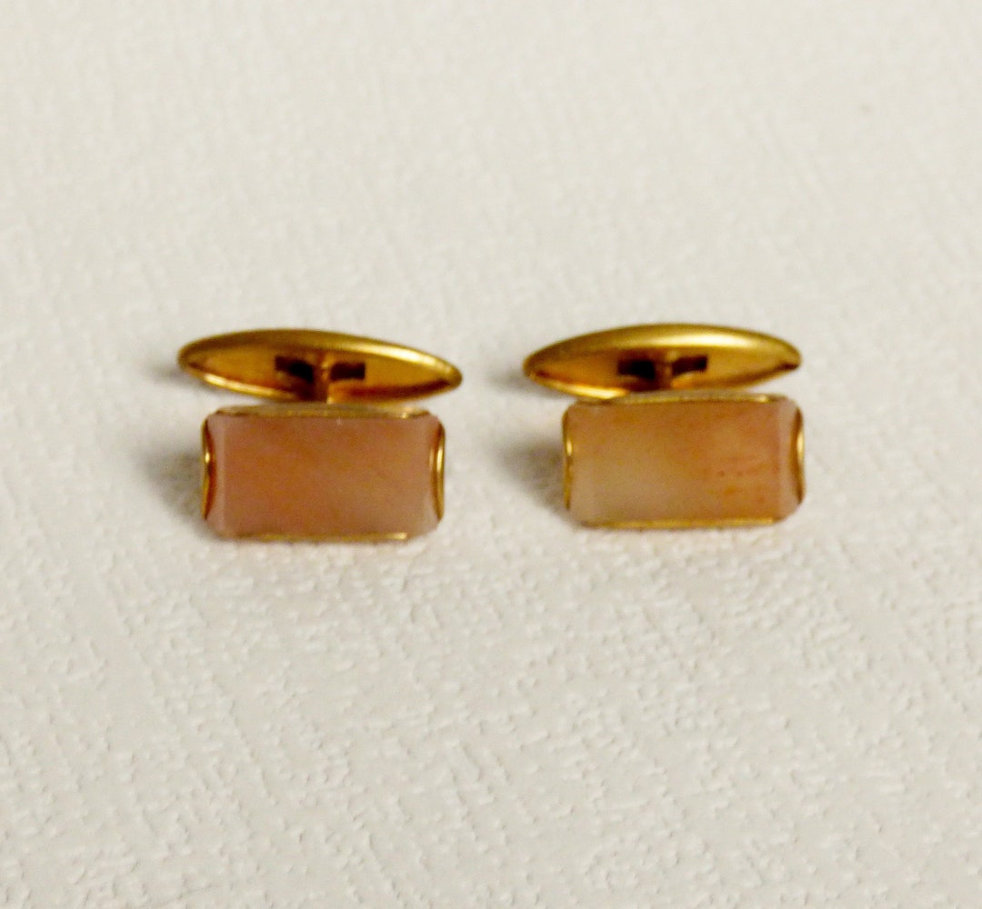 Soviet Vintage Cufflinks With Natural Stones Soviet Cufflinks Gift for ...