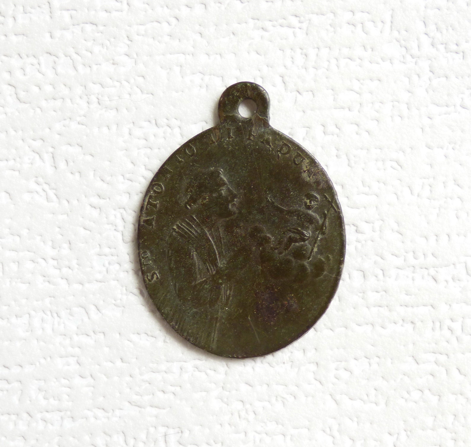 Antique Bronze Catholic Medal St Anthony Religious Vintage Our - Etsy