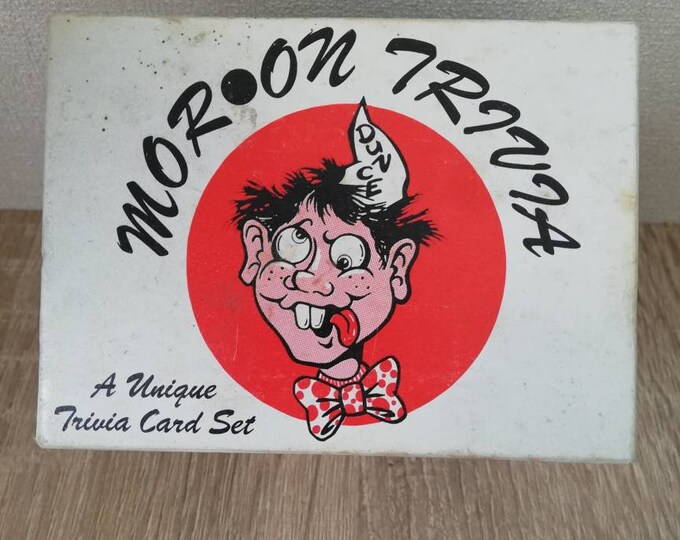 Vintage Moron Trivia Game Cards - Etsy