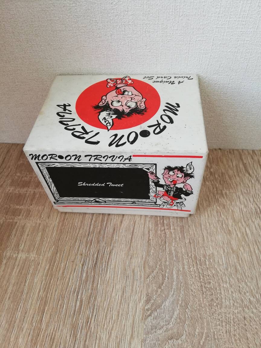 Vintage Moron Trivia Game Cards - Etsy