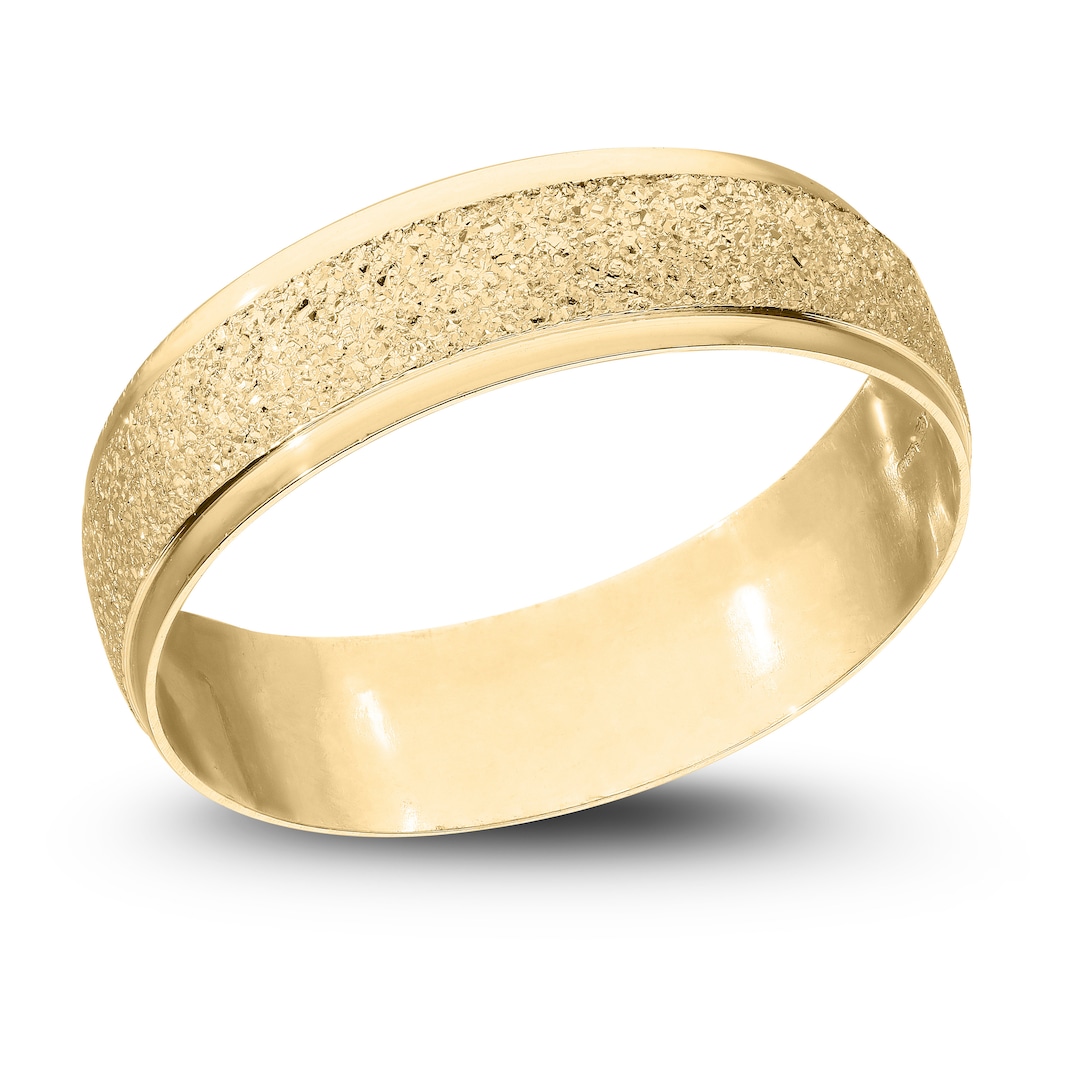9ct Gold Personalised Gold Groom Wedding Band Wedding - Etsy