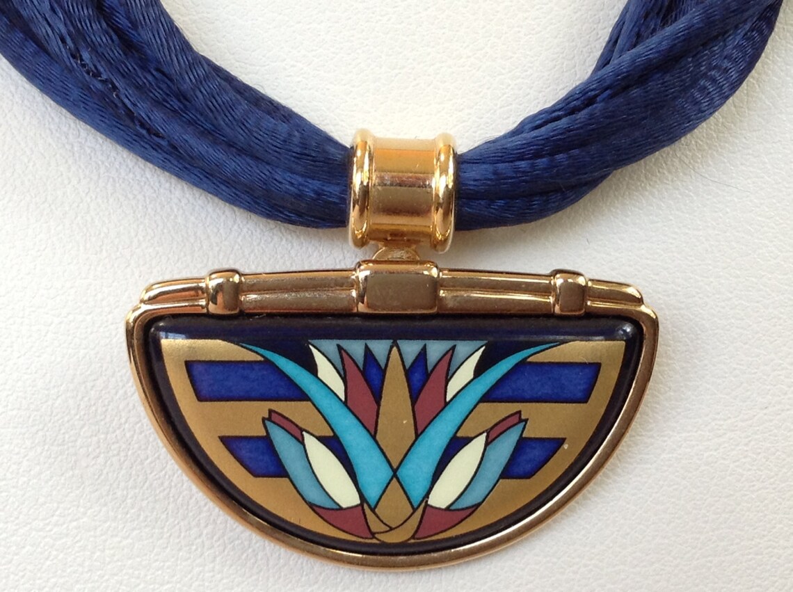 Michaela Frey Wien 24K Gold Plate Egyptian Revival Enamel - Etsy.de