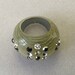 Lucite/acrylic Silver Smoke Rhinestone Dome Ring Size 6 1/2 - Etsy