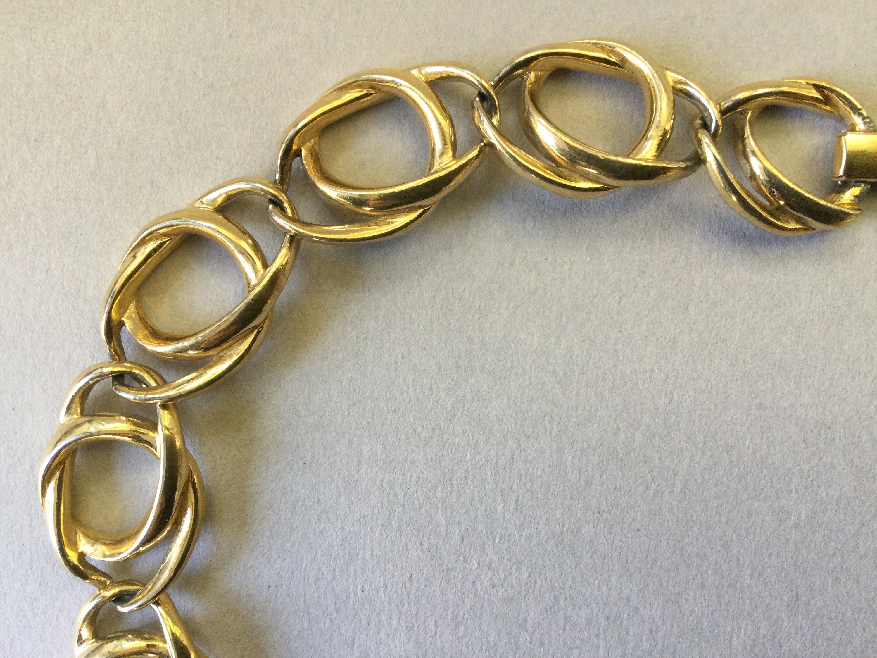 Trifari Gold Tone Graduated Open Double Link Chain Necklace - Etsy