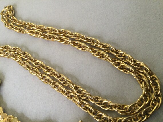 Rare Brutalist Chunky Faux Gold Nugget Statement Pend… - Gem