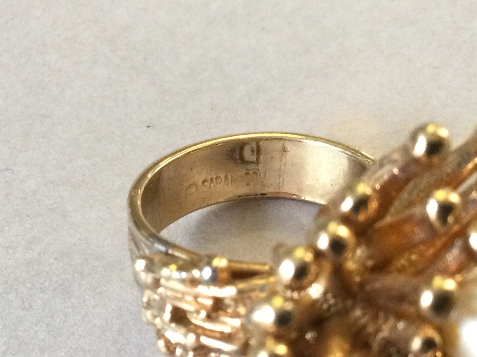 Sarah Cov Pearl Rhinestone Celestial Ring Size 4 3/4 | Etsy