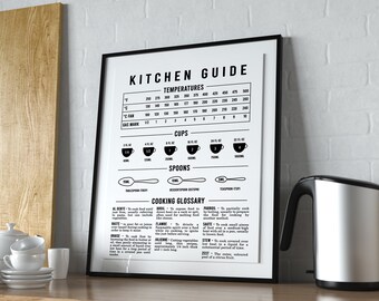 Cooking Chart Poster - Etsy UK