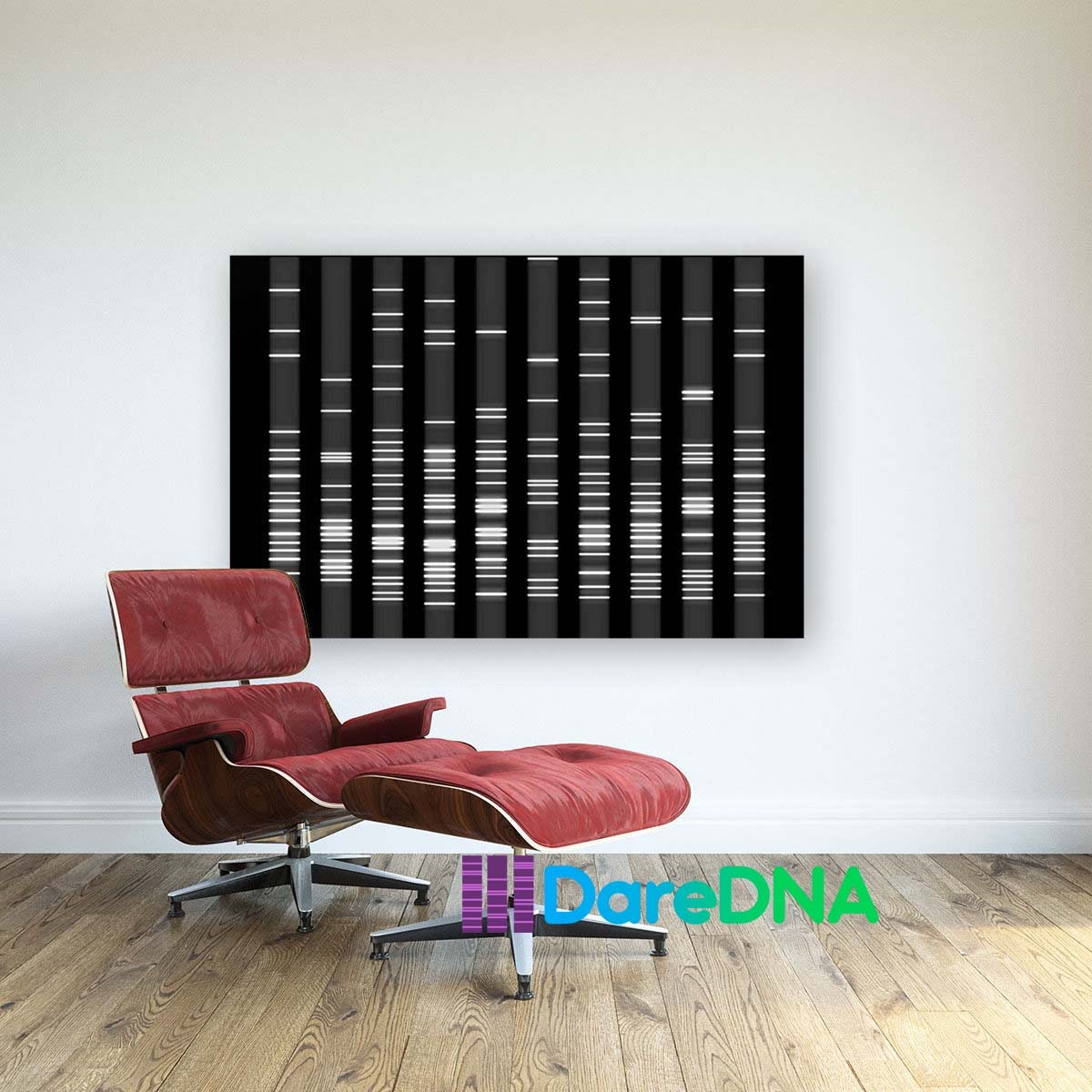 Unique DNA Portraits: Your Genetic Story on Canvas - Black White Print ...