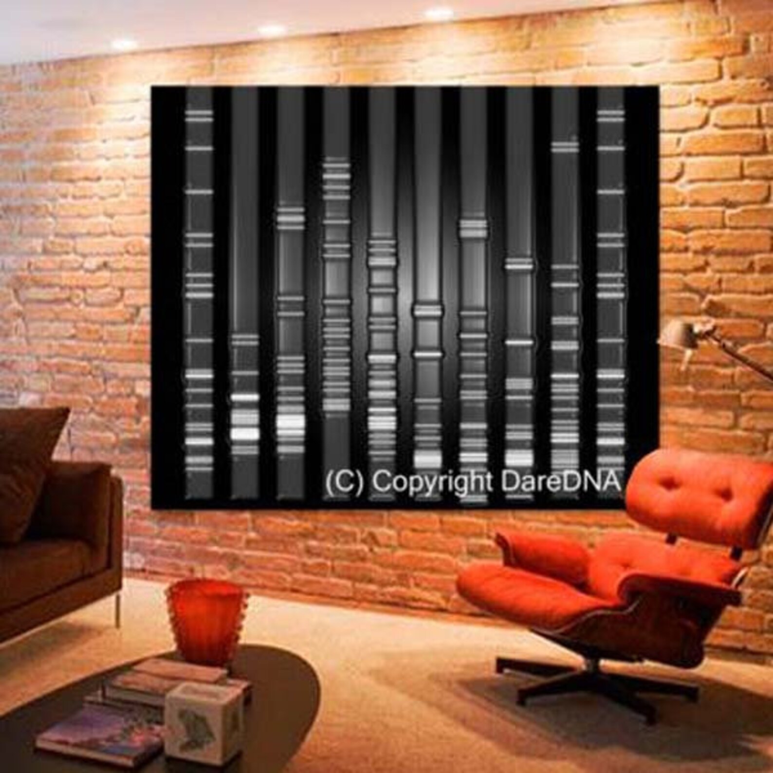 Custom DNA Art of Your DNA Painting PCR Gel Electrophoresis | Etsy
