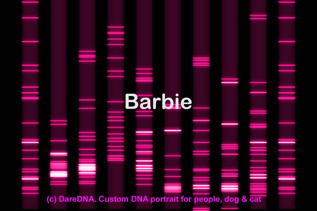 DNA Wall Decor: Your DNA as a Stunning Artwork, Hot Pink Barbie Science ...