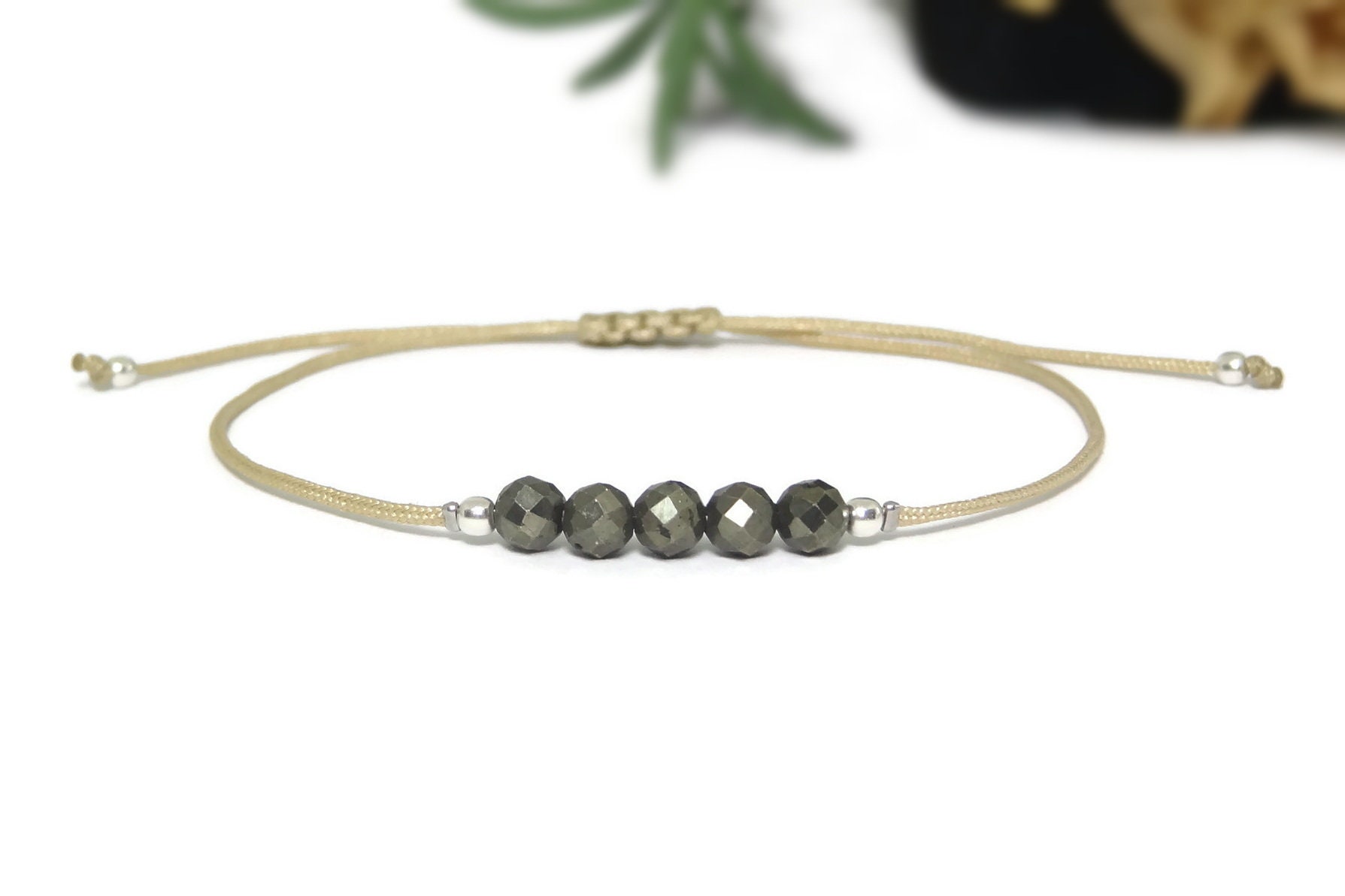 Pulsera de pirita pulsera de abundancia piedra curativa - Etsy España