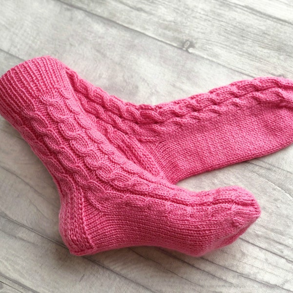 Cable Knit Socks - Etsy