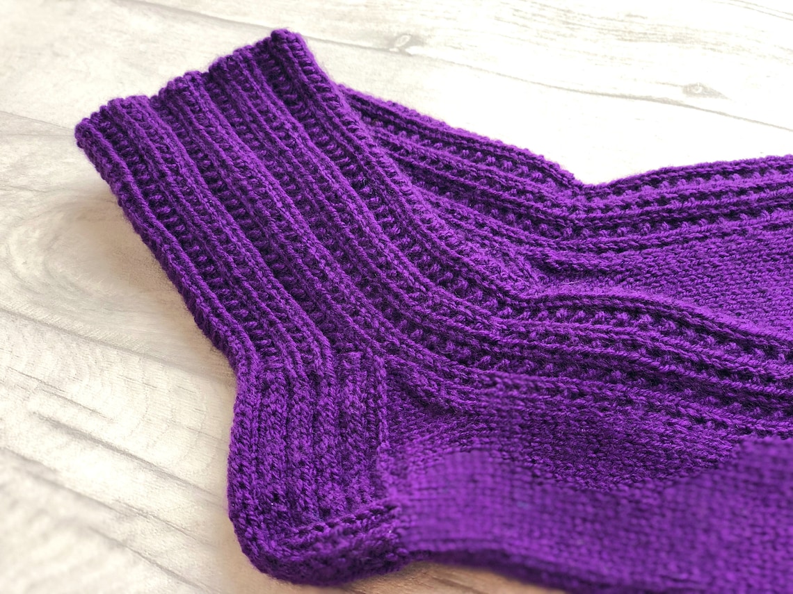 Purple Socks - Purple Wool Socks - Purple Clothing - Women Socks - Wool ...