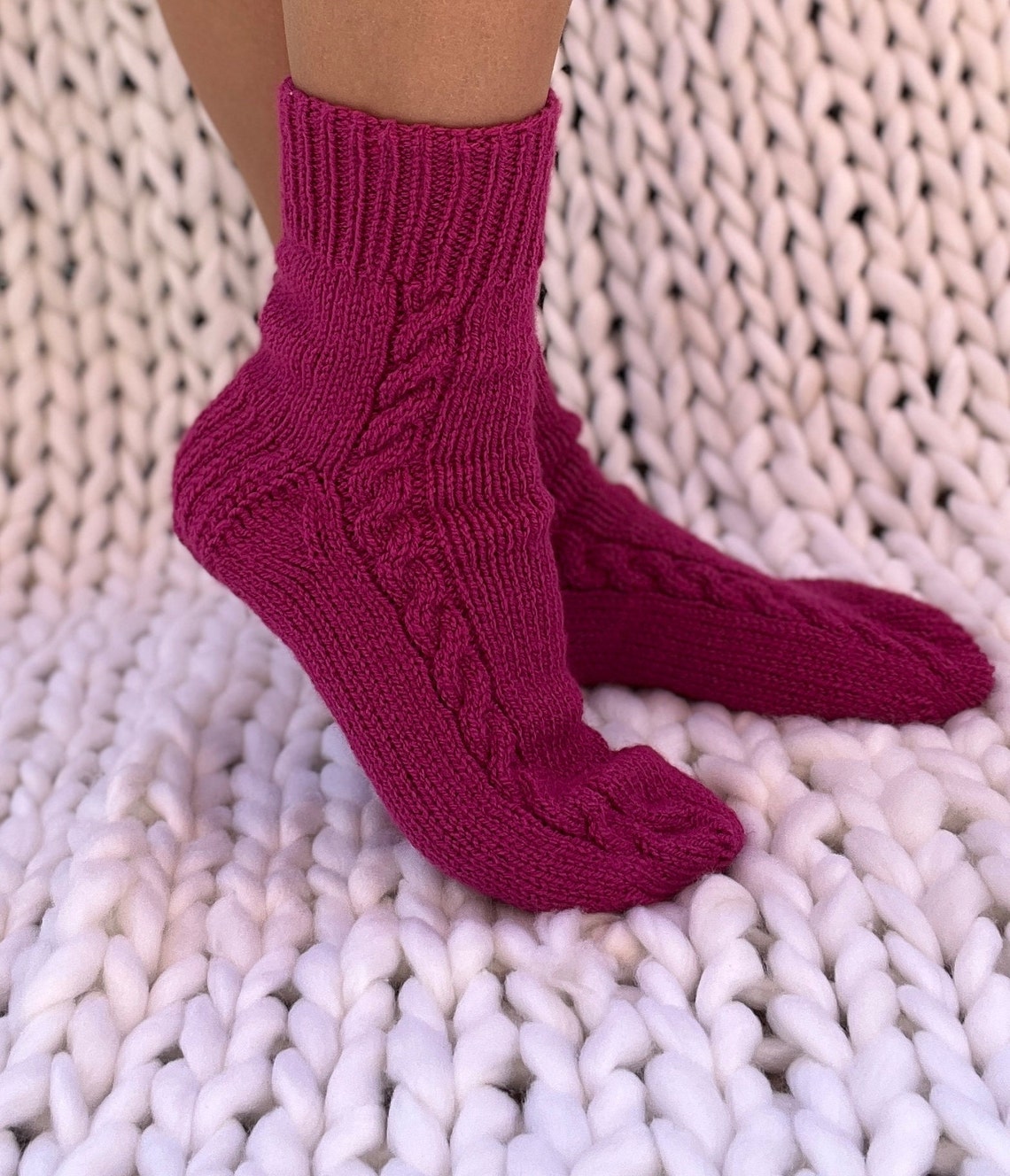 Pink Socks Wool Socks Women Home Socks Christmas Socks Gift Warm Socks ...