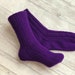 Purple Socks - Purple Wool Socks - Purple Clothing - Women Socks - Wool ...