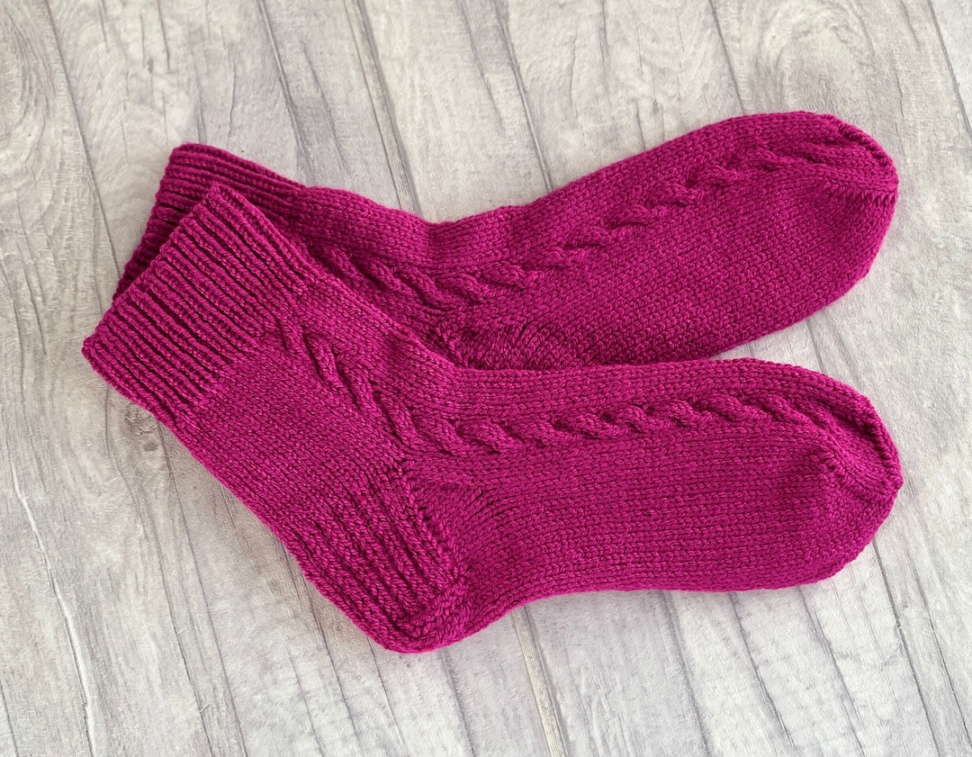 Pink Socks - Wool Socks Women - Home Socks - Christmas Socks Gift ...