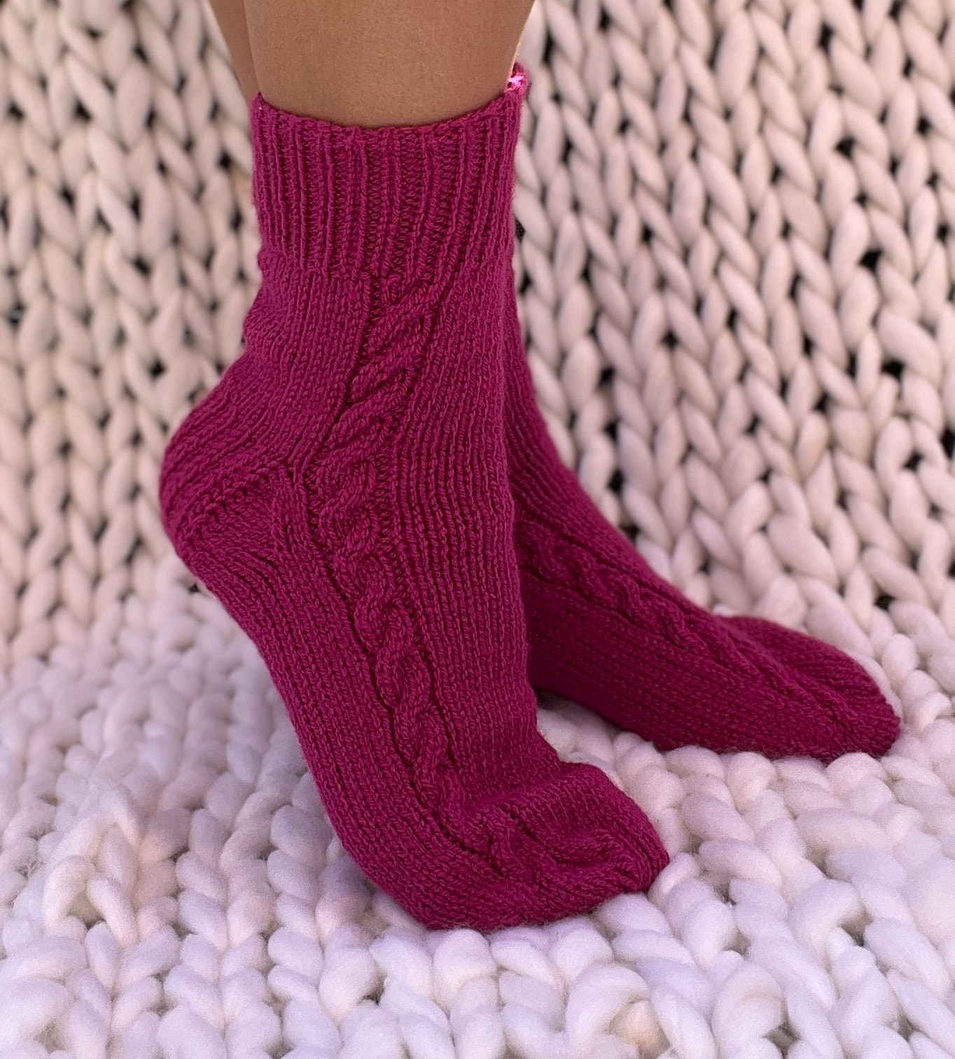 Pink Socks - Wool Socks Women - Home Socks - Christmas Socks Gift ...