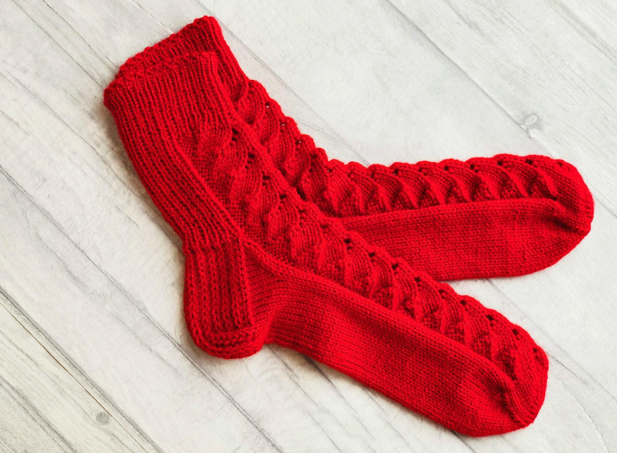 Handmade Socks Socks Women Red Socks Socks for Her Wool Socks Wool ...