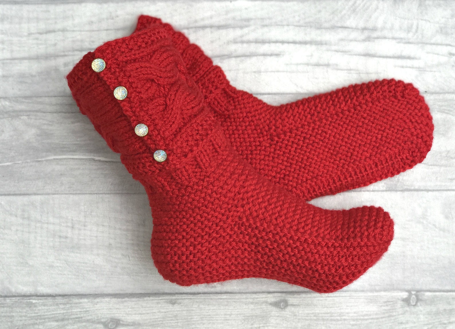 Hand Knit Wool - Hand Knit Wool Socks - Hand Knitted Socks - Wool Socks ...