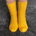 Yellow Knitted Socks - Yellow Socks - Yellow Knit - Hand Knit Socks ...