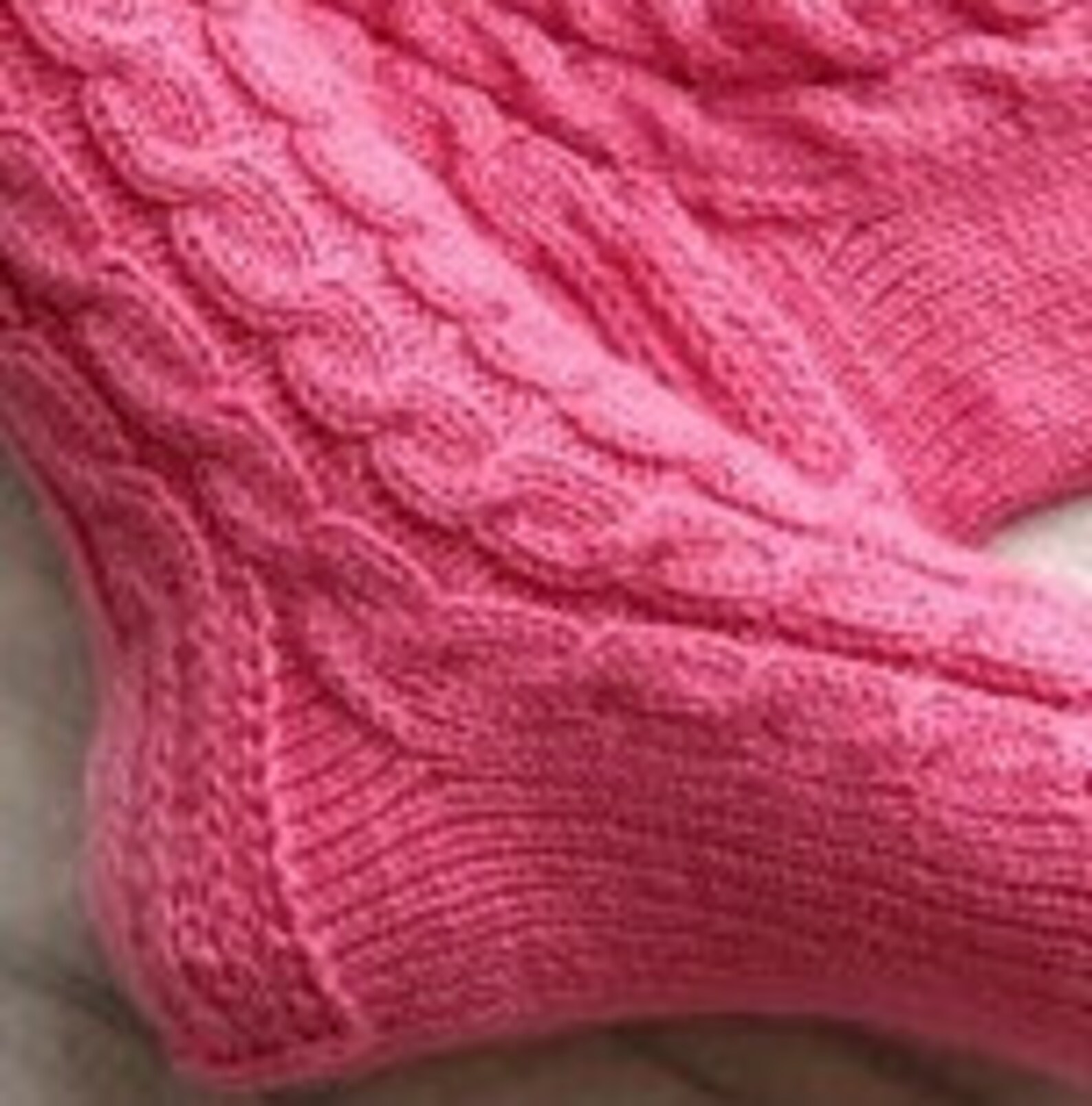 Pink Socks - Pink Slippers - Women Socks - Pink Clothing - Cable Knit ...