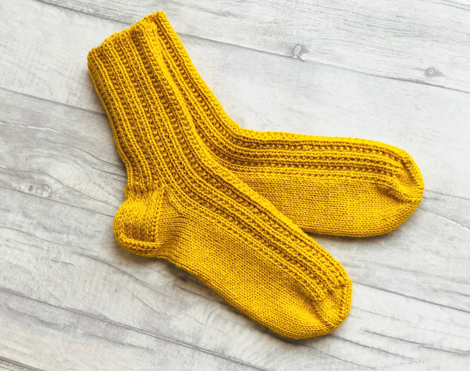 Yellow Knitted Socks Yellow Socks Yellow Knit Hand Knit - Etsy UK