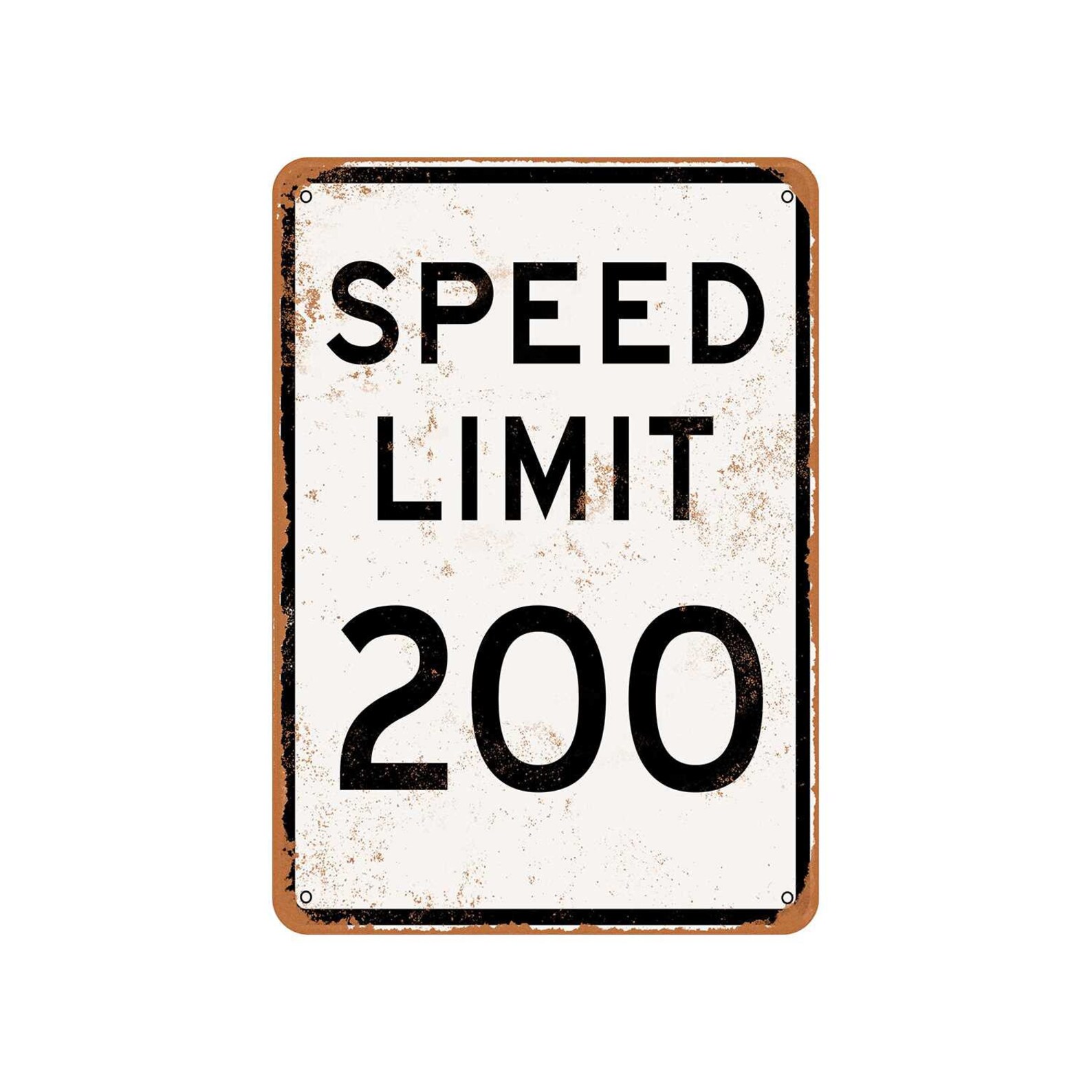 Speed Limit 200 Vintage Look Metal Sign | Etsy
