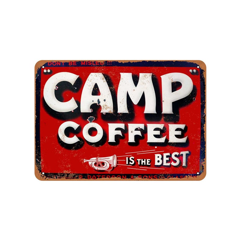 Camp Coffee Vintage Look Metal Sign or Matted Print for 11x14 | Etsy