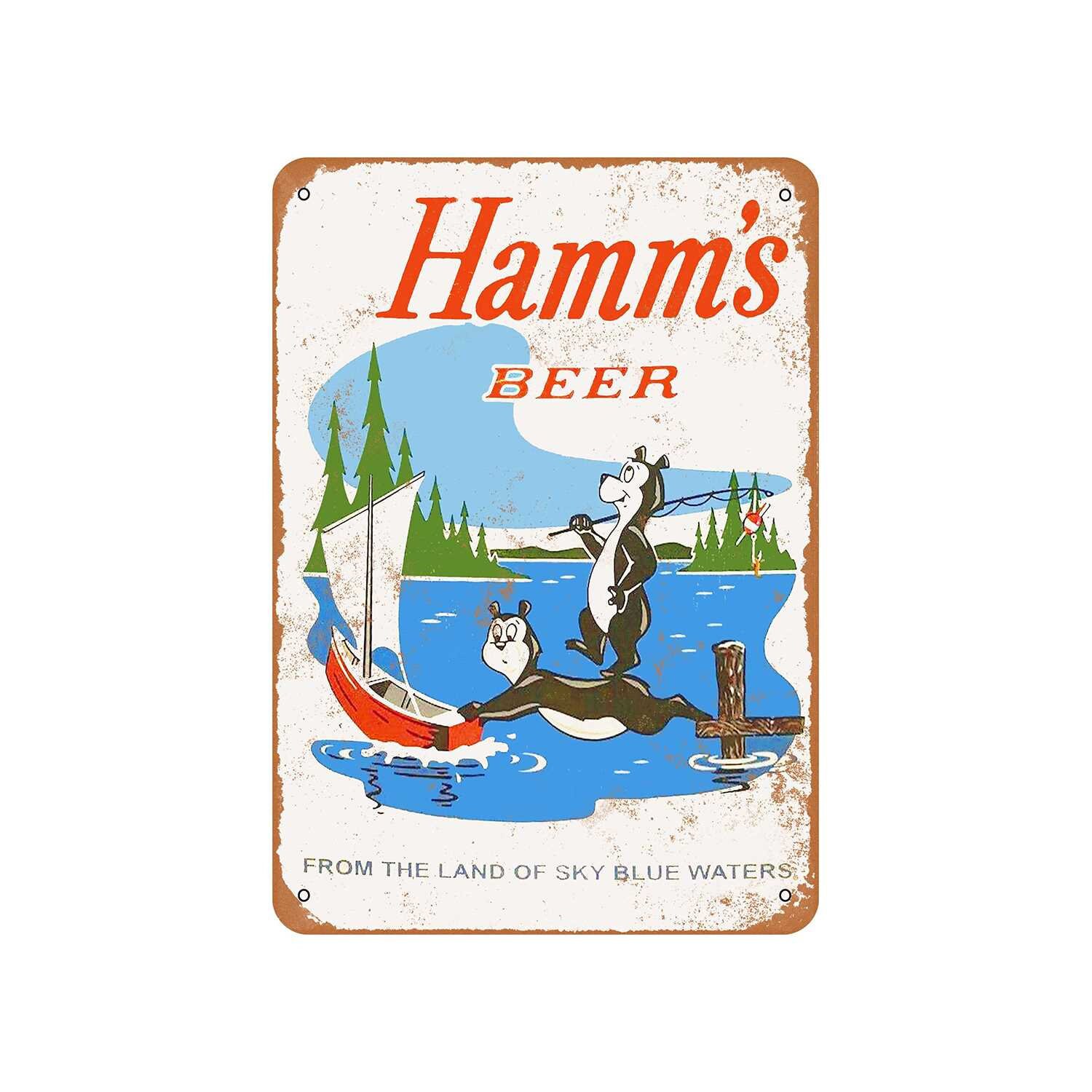 1956 Hamm's Beer Bears Fishing Vintage Look Metal Sign | Etsy 1956 Hamm's Beer Bears Fishing Vintage Look Metal Sign | Etsy