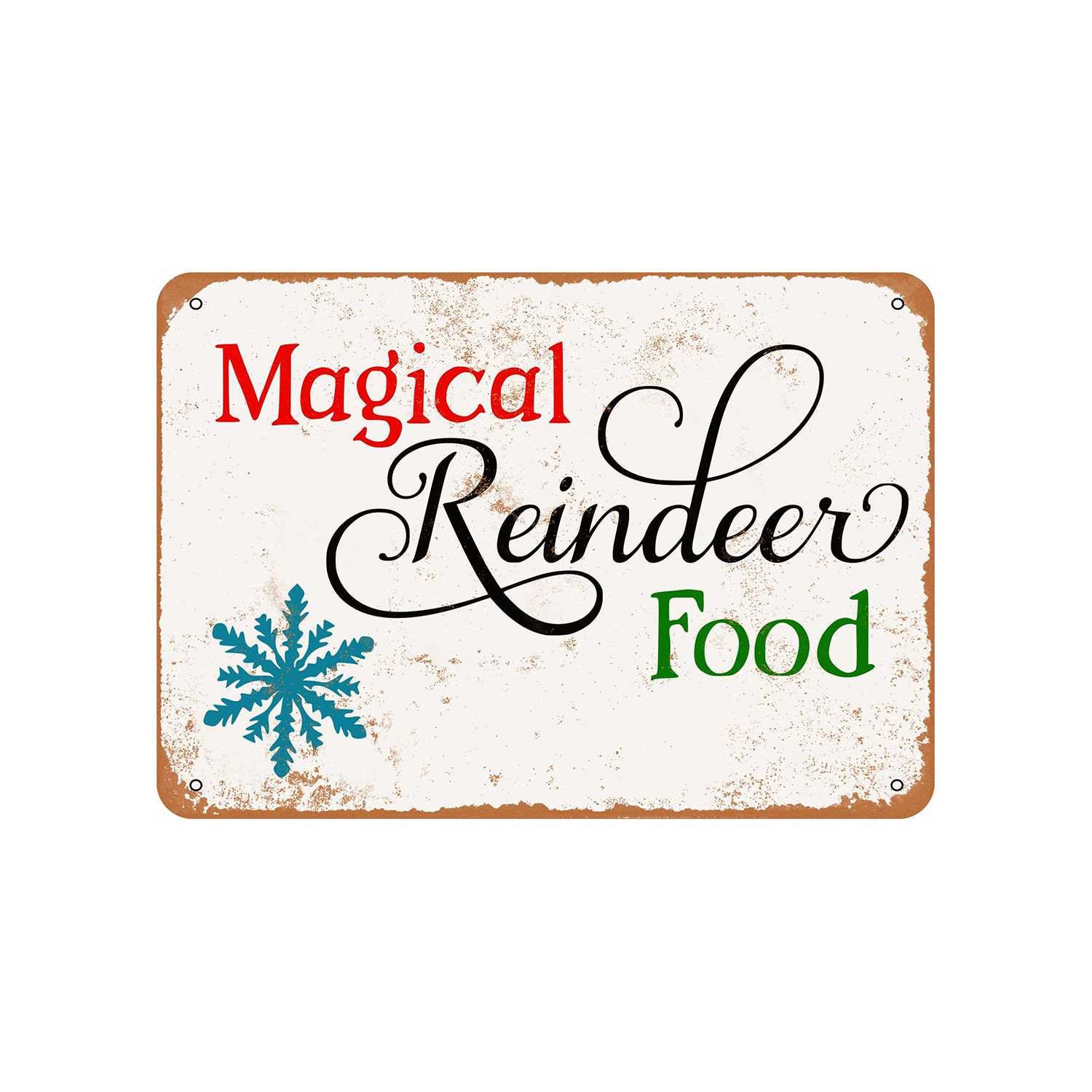 Magical Reindeer Food Vintage Look Metal Sign | Etsy