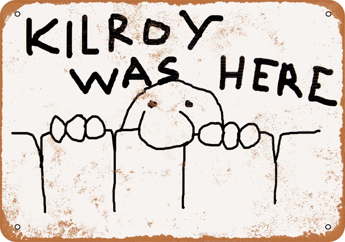 1941 Kilroy Was Here Vintage Look Metal Sign | Etsy