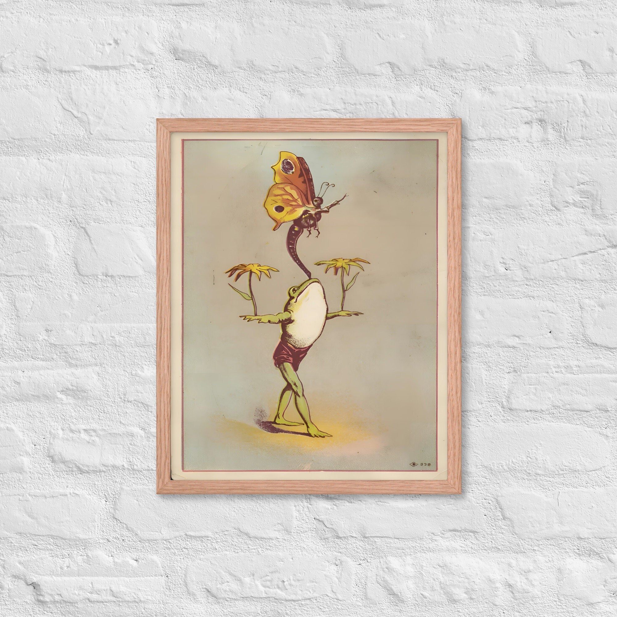 Balancing Frog Printable Wall Art | Digital Download | Vintage Frog Art ...