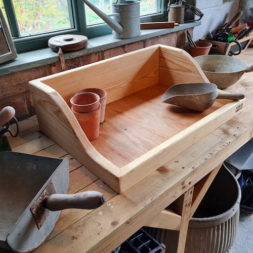 Large Wooden Potting Tray - Etsy UK