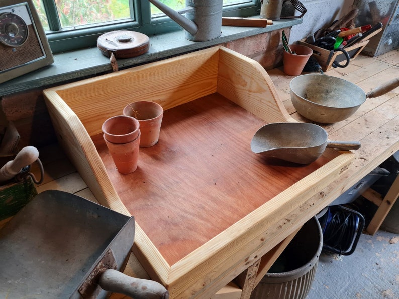Large Wooden Potting Tray - Etsy UK