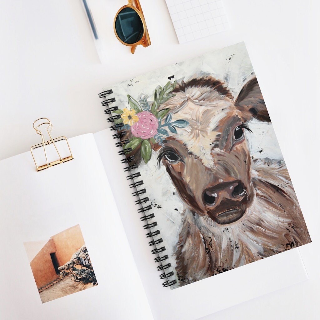ON SALE Cow Spiral Notebook | Etsy