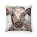 Cow. Spun Polyester Square Pillow. With or Without Pillow Insert. - Etsy