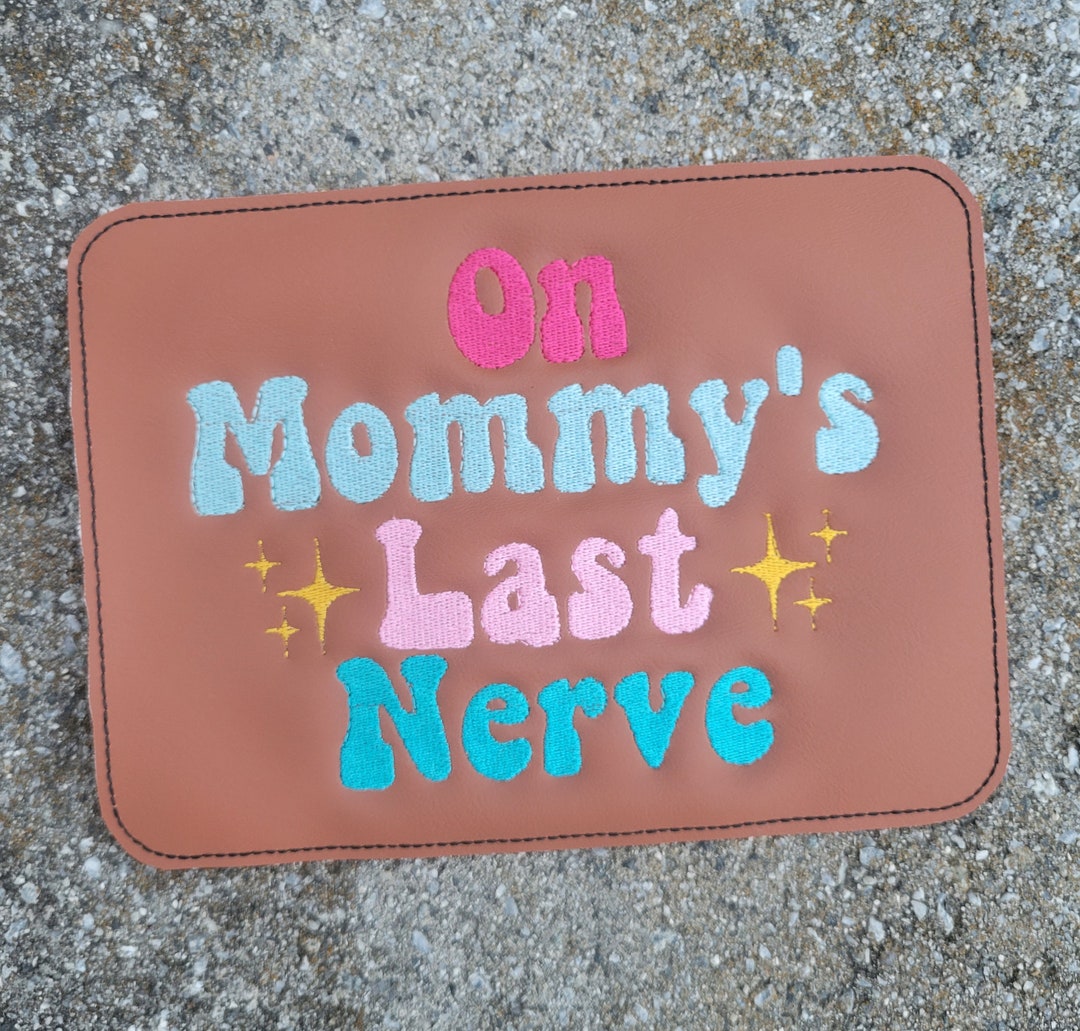 Embroidered Faux Leather Marine Vinyl Stroller Wagon Patch on Mommy's ...