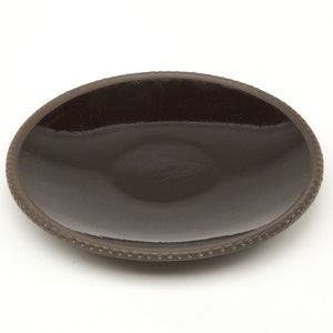 Large Dark Brown Plate 26cm Desert Plate Dinnerware Hand Thrown Pottery ...