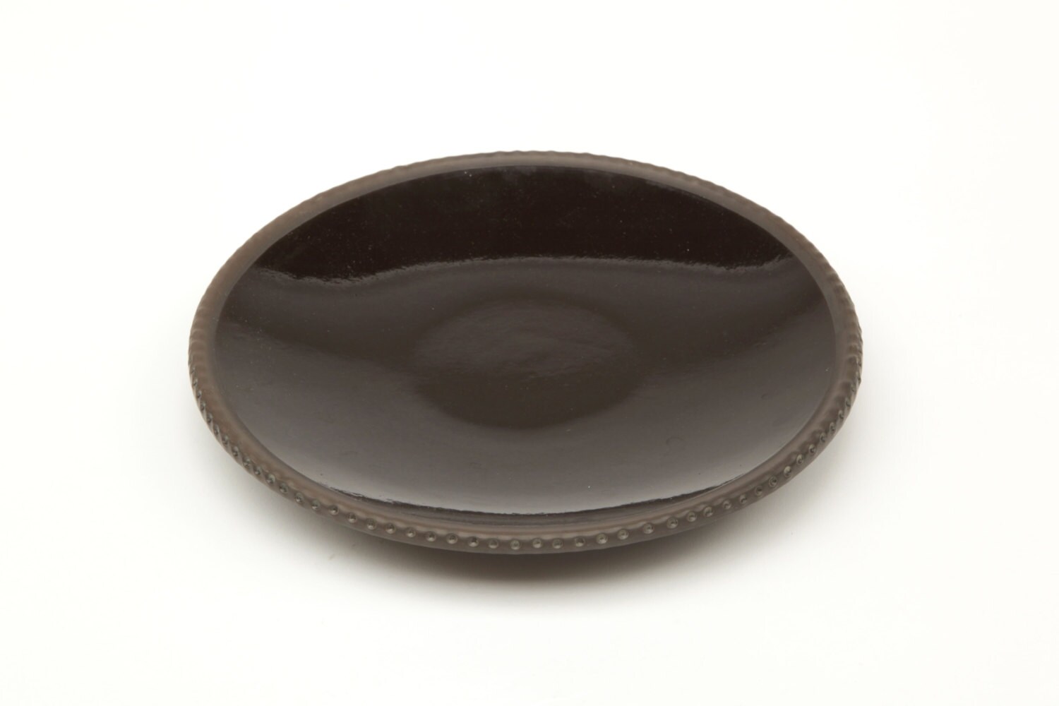 Large Dark Brown Plate 26cm Desert Plate Dinnerware Hand Thrown Pottery ...