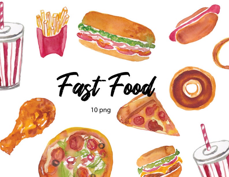 Fast Food Clipart - Etsy
