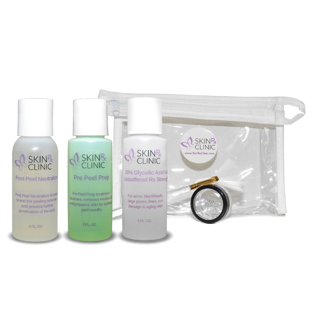 30% Glycolic Peel Kit 2oz Includes: Pre Peel Prep, Post Peel ...