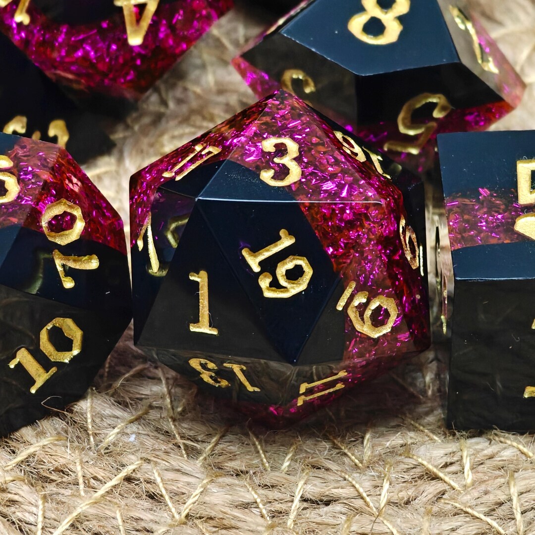 Mixed Color Resin DND D20 Dice, Resin Sharp Edge Dice Set, D&D Dice Set ...