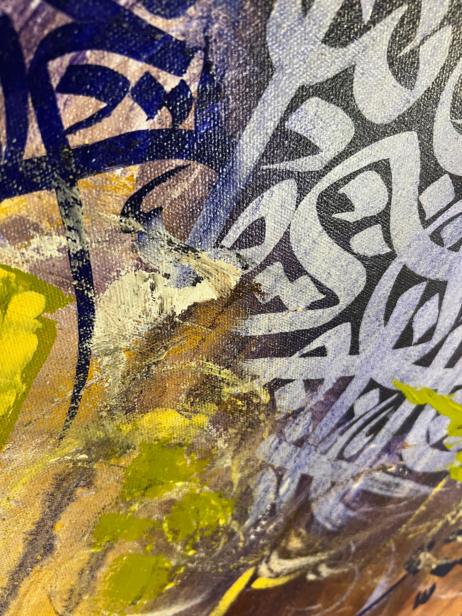 Names of Allah Abstract Calligraphy Oil Painting Islamic - Etsy