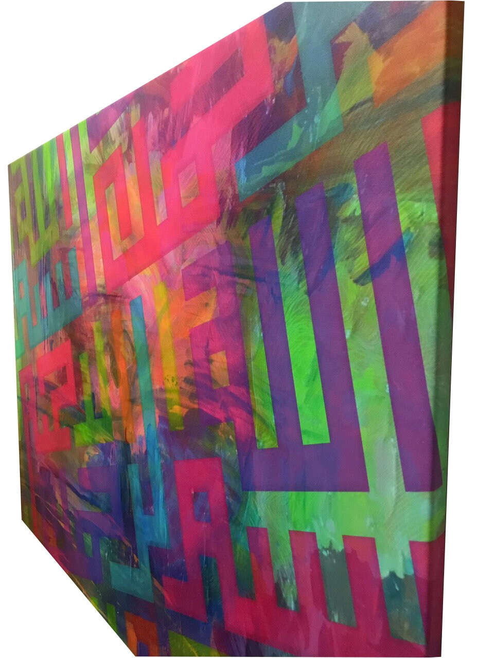Multi-coloured Kufic Calligraphy Bismillah Graffiti Art Street Art Pop ...